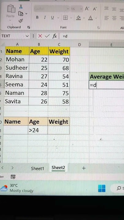 This Excel Function Is Amazing π± Daverage Function In Excel π Excelfunctions Exceltips