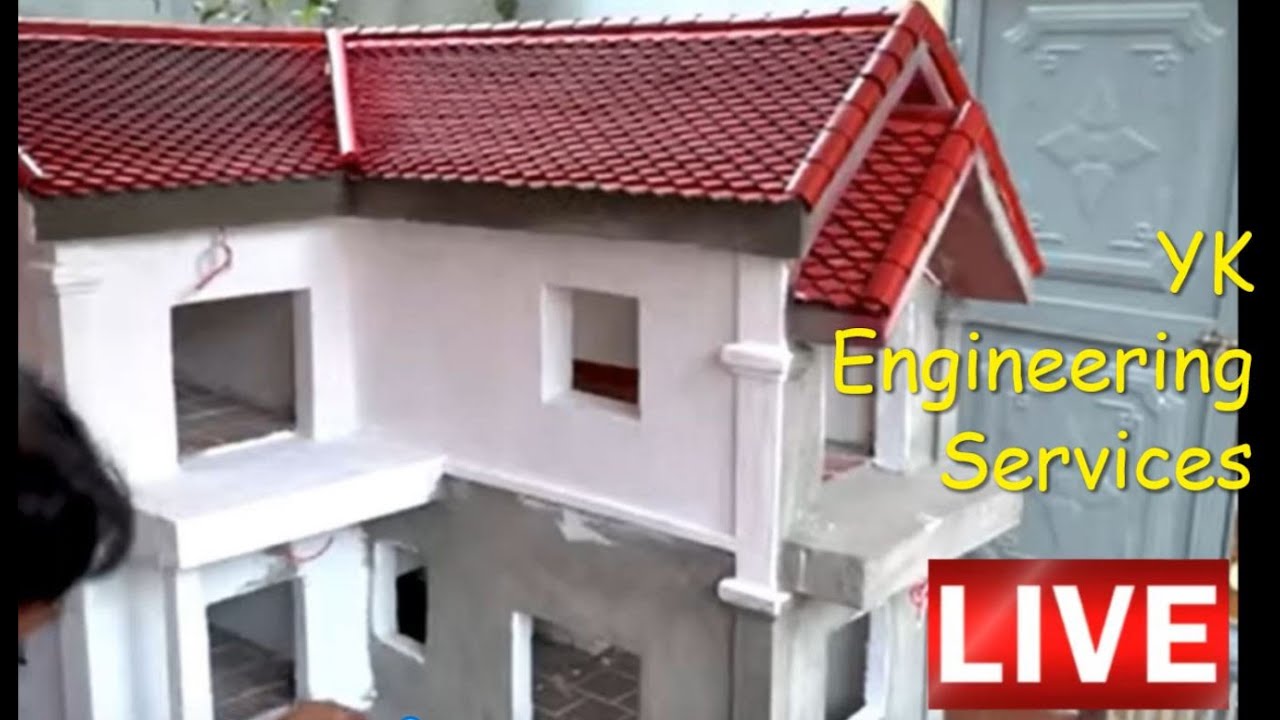 Civil Engineering in a village- mini house model construction - YouTube