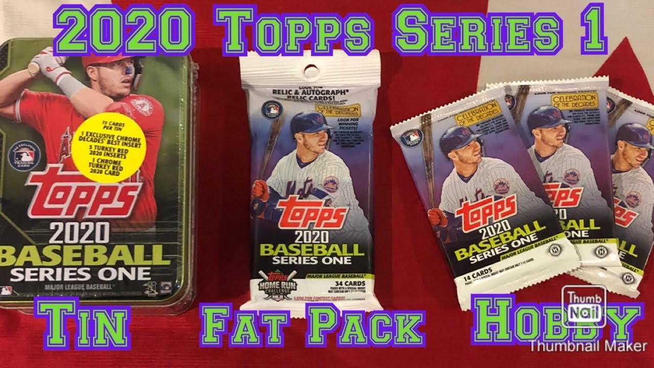 2020 Topps Series 1!! Tin!! Fat Pack!! Hobby Packs!! - YouTube