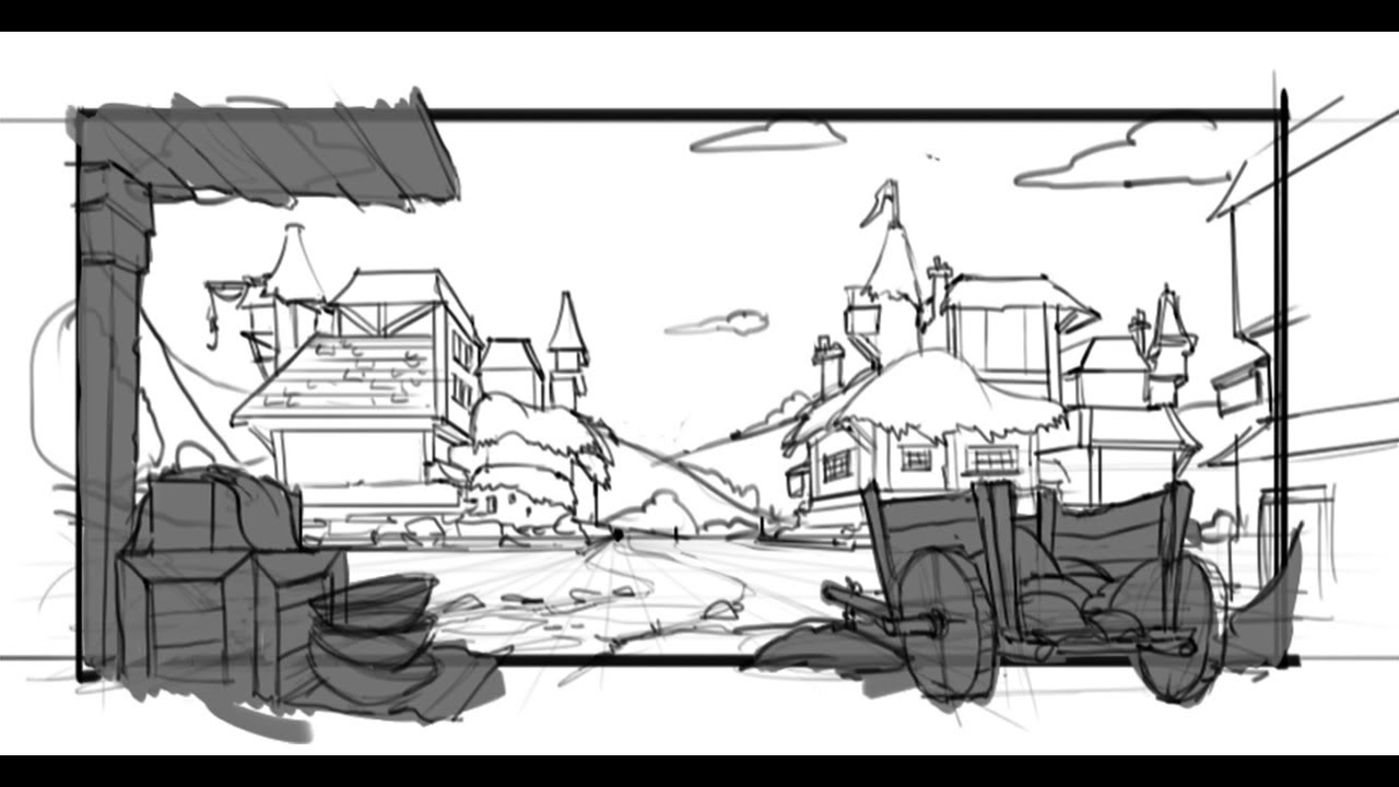 Environment Design 101- Creating a Thumbnail Sketch From a Silhouette ...