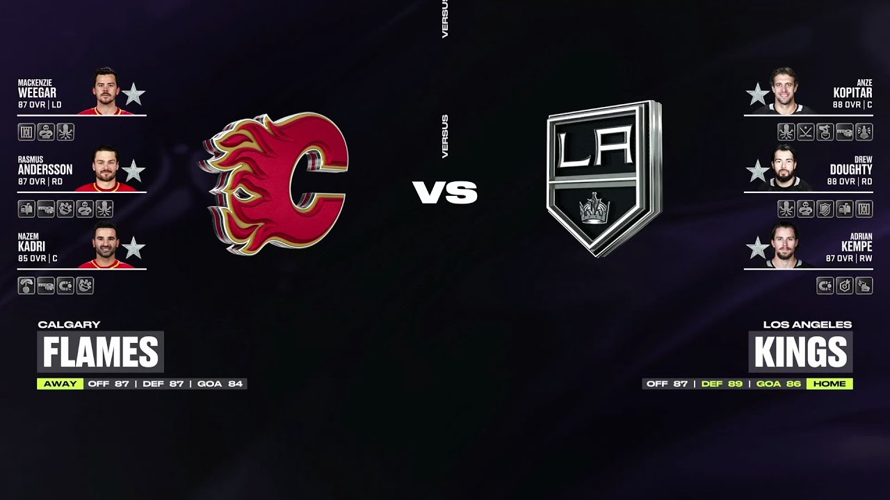 Flames vs Kings Western Wild Card Series Game 1 | Mock NHL 24 Stanley ...