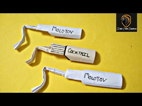 How to make an easy Origami #MOLOTOV #COCKTAIL | #Tutorial | #Origami ...