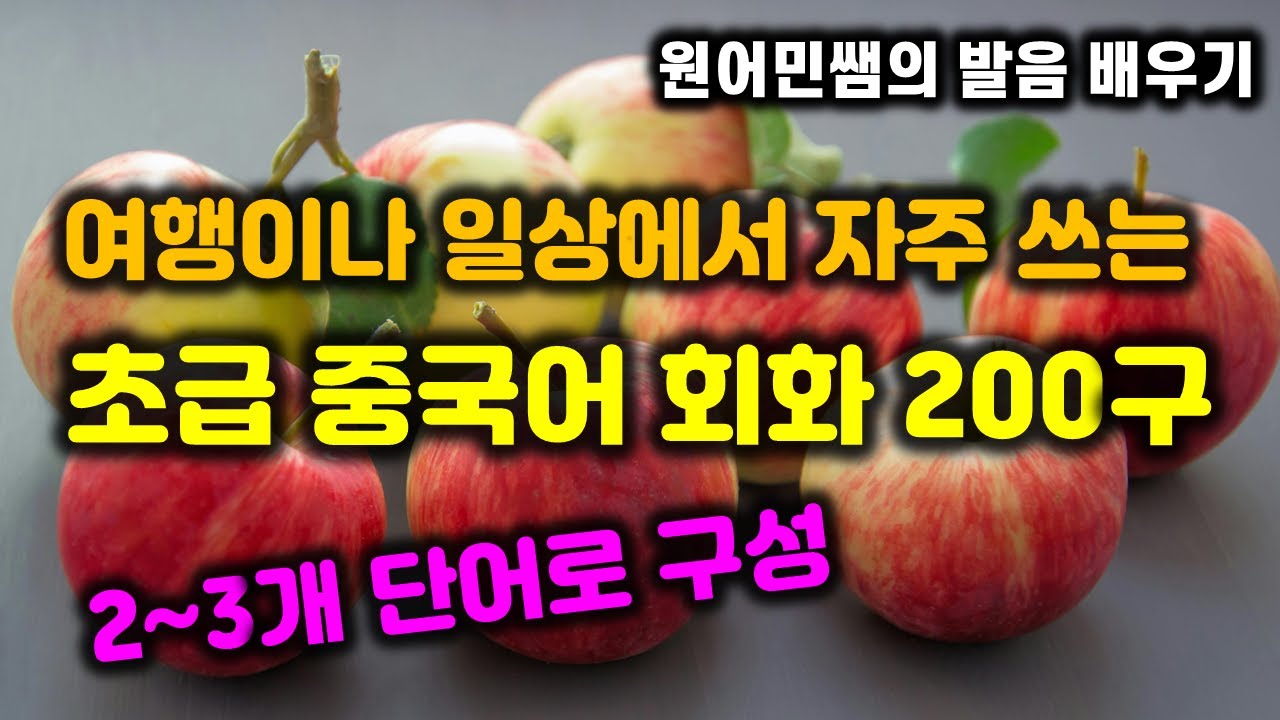 【중국어회화】자주 쓰는 2~3개단어로 된 중국어회화 복습하기현지 억양 따라하기 Youtube