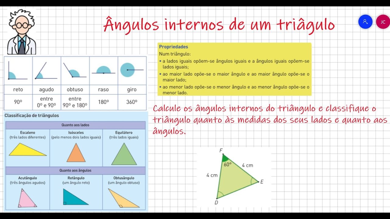 Angulos Internos Alternativos Em Triangulos Soma Dos ângulos Internos