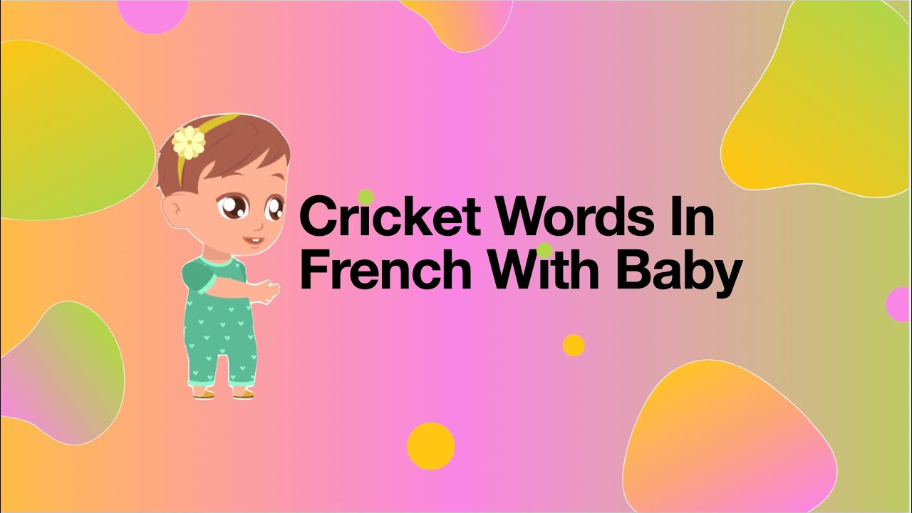 Lets learn some Cricket Words in French with Baby Learning French by ...