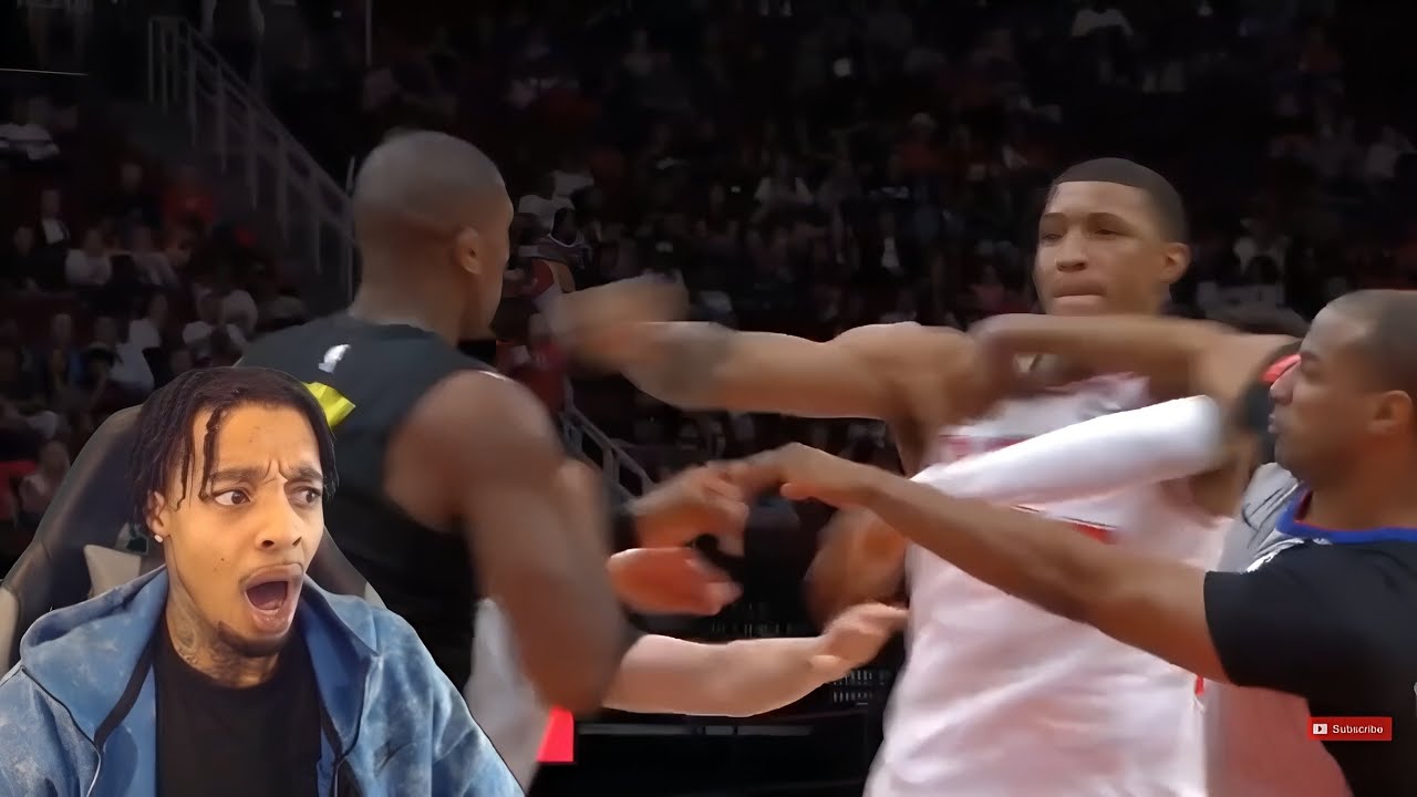 FlightReacts to Jabari Smith Jr & Kris Dunn Throw Hands 😳 - YouTube