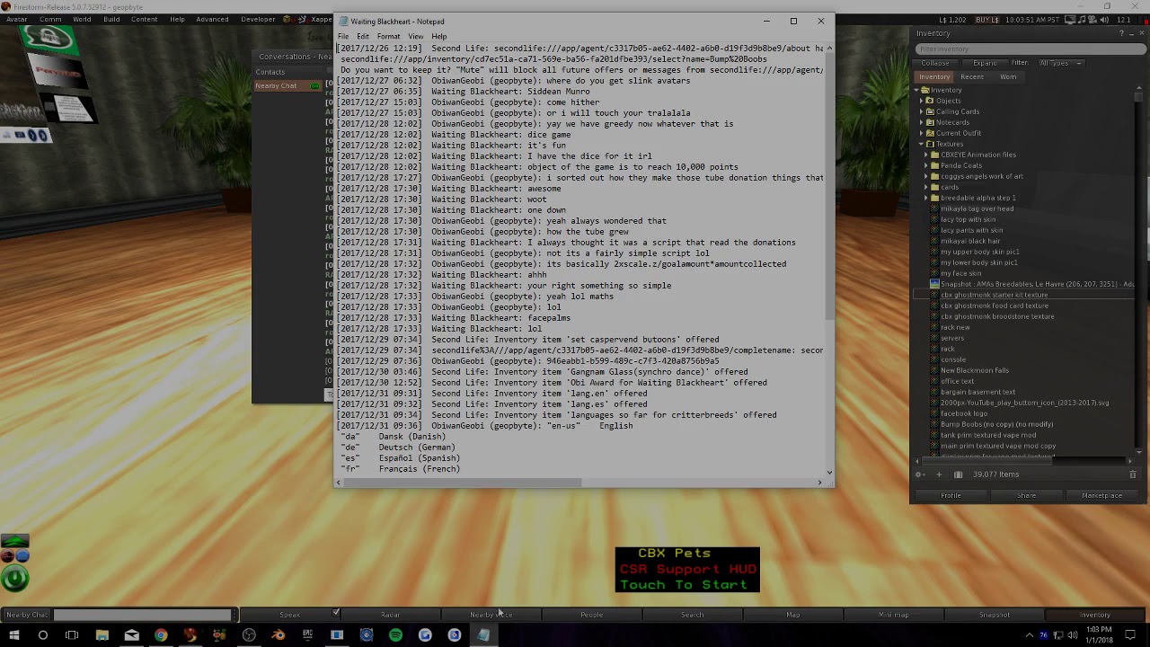 how to edit and manipulate second life instant message chat history ...