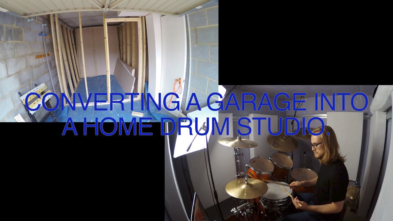 Converting a garage into a home drum studio! - YouTube