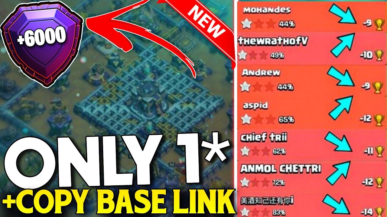NEW Th15 OP Trophy Base | 6000+ Trophy Anti 3 Star Legend League Base ...