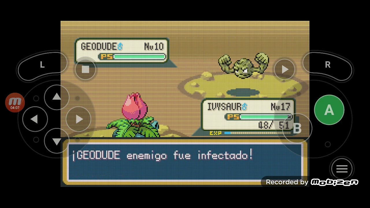 el video nuevo de raul jugando pokemon verde hoja parte 17 geodude ...