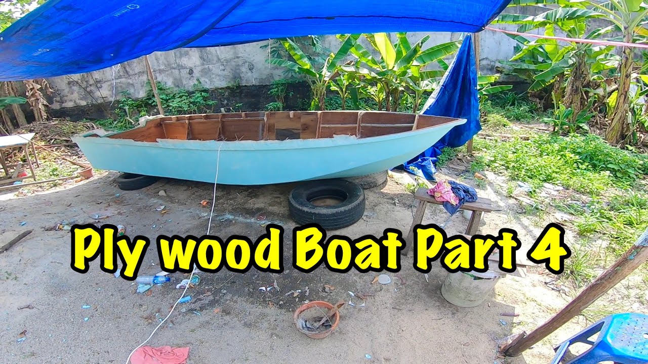 MEMBUAT PERAHU MANCING DARI BAHAN TRIPLEK DI LAPIS FIBER !!, PLYWOOD ...
