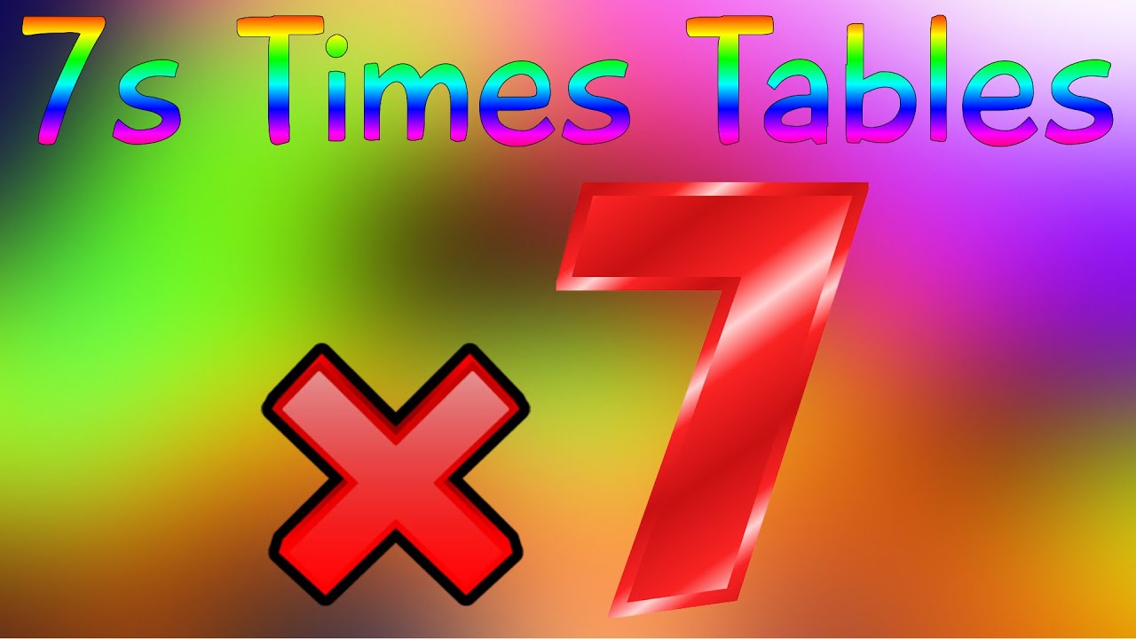 7s Times Tables Multiplication Tables Musical YouTube 7s Times Tables Multiplication Tables Musical YouTube