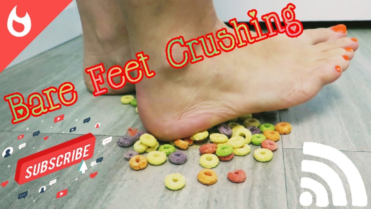 *BARE FEET* STOMP & CRUSH -RAW EGGS, FRUIT LOOPS, BUNS, PRINGLES ...