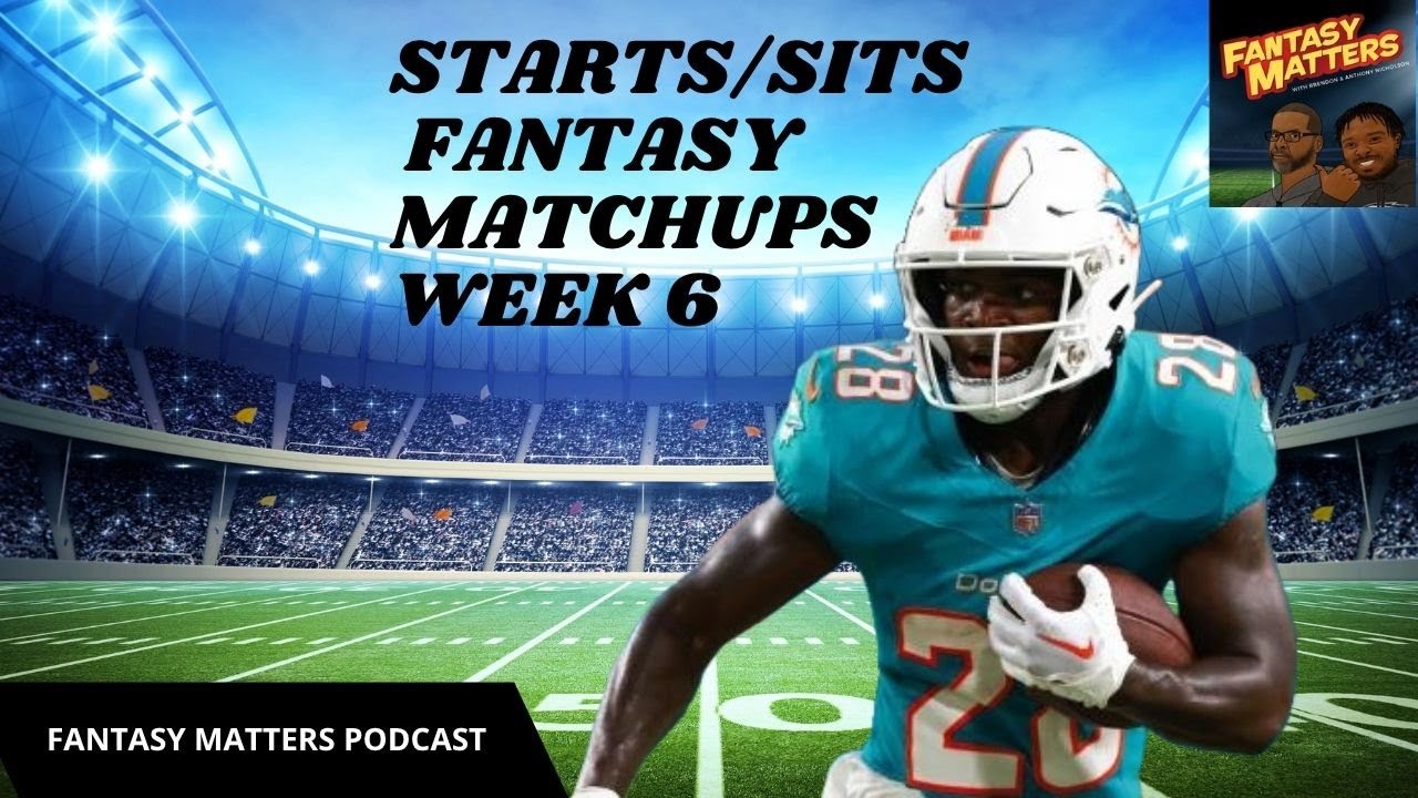 Week 6 Starts/Sits Player Matchups - YouTube