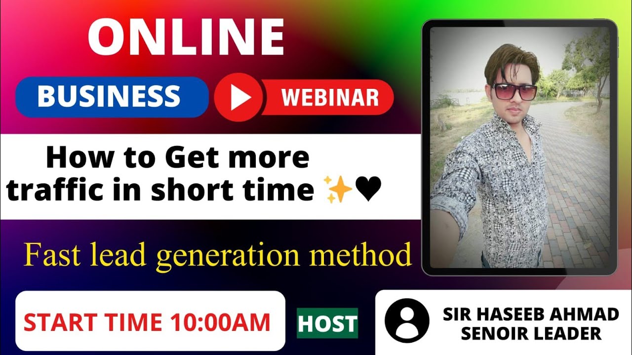 How To Get more traffic In short time explain by sir Haseeb Ahmad - YouTube