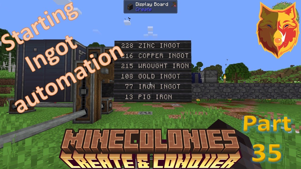 Minecolonies Create and Conquer - Part 35 - Starting ingot automation ...