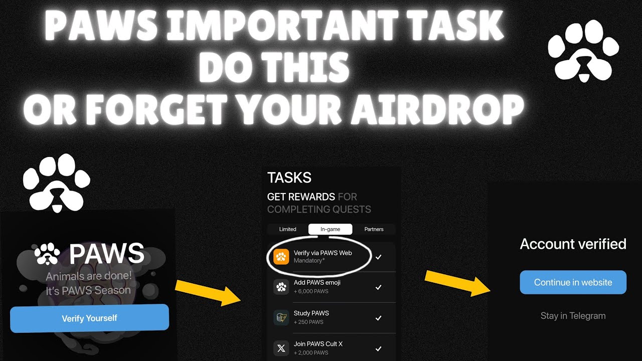 PAWS verify via PAWS web - How to complete this Mandatory task for ...