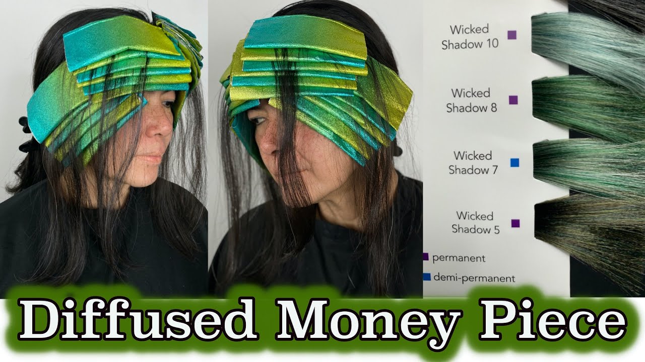 Diffused Money Piece Hair Color - YouTube