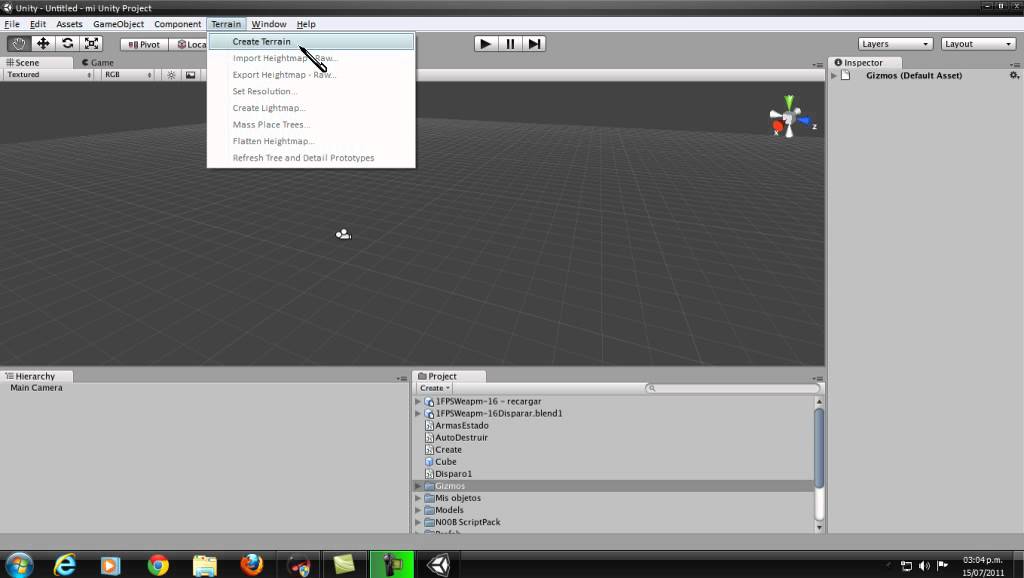 Tutorial Basico Unity 3d Español II 1ra Parte - YouTube