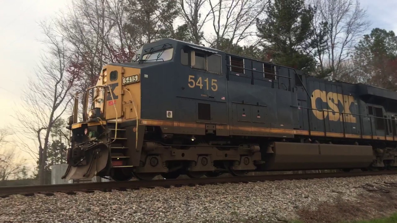 CSX X122-20 Double Stack test train out in the country in Rex NC.. Must ...