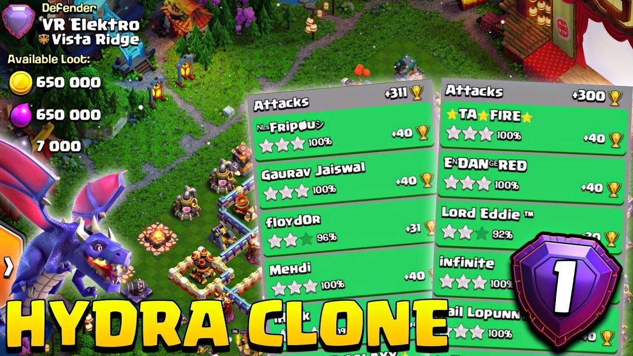 TOWN HALL 16 HYDRA CLONE ATTACK STRATEGY! TH16 BEST ATTACK STRATEGY ...