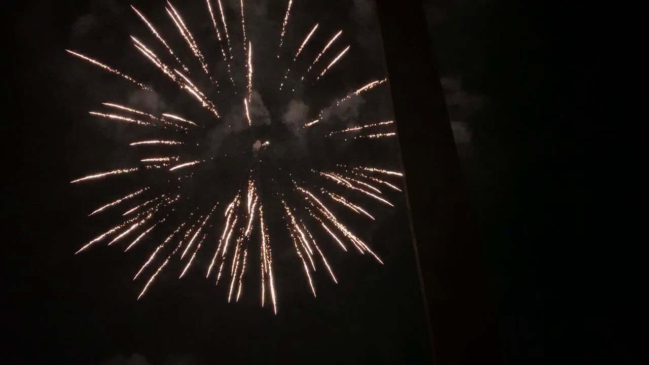 4th of july fireworks show from pontoon (single fuse) - YouTube