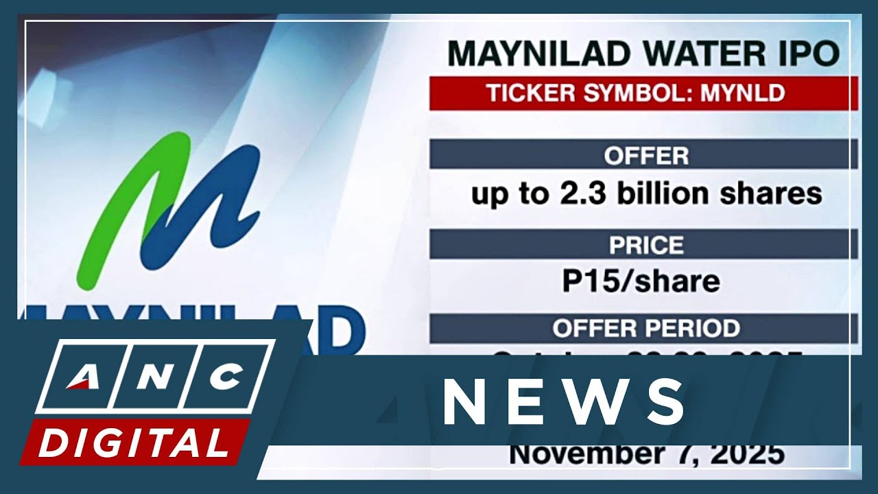 Maynilad prices P2.3-B IPO at P15 per share; listing date set on Nov. 7 ...