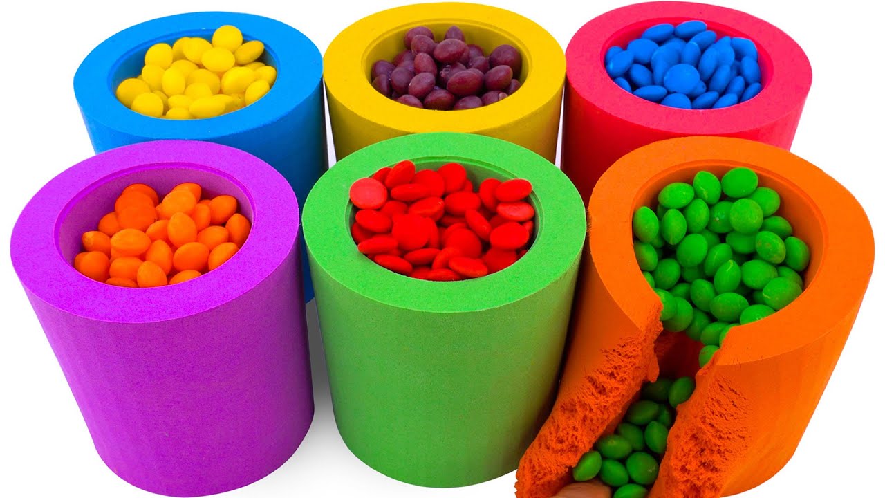 Satisfying Video | How To Make Rainbow Candy box with Kinetic Sand ...