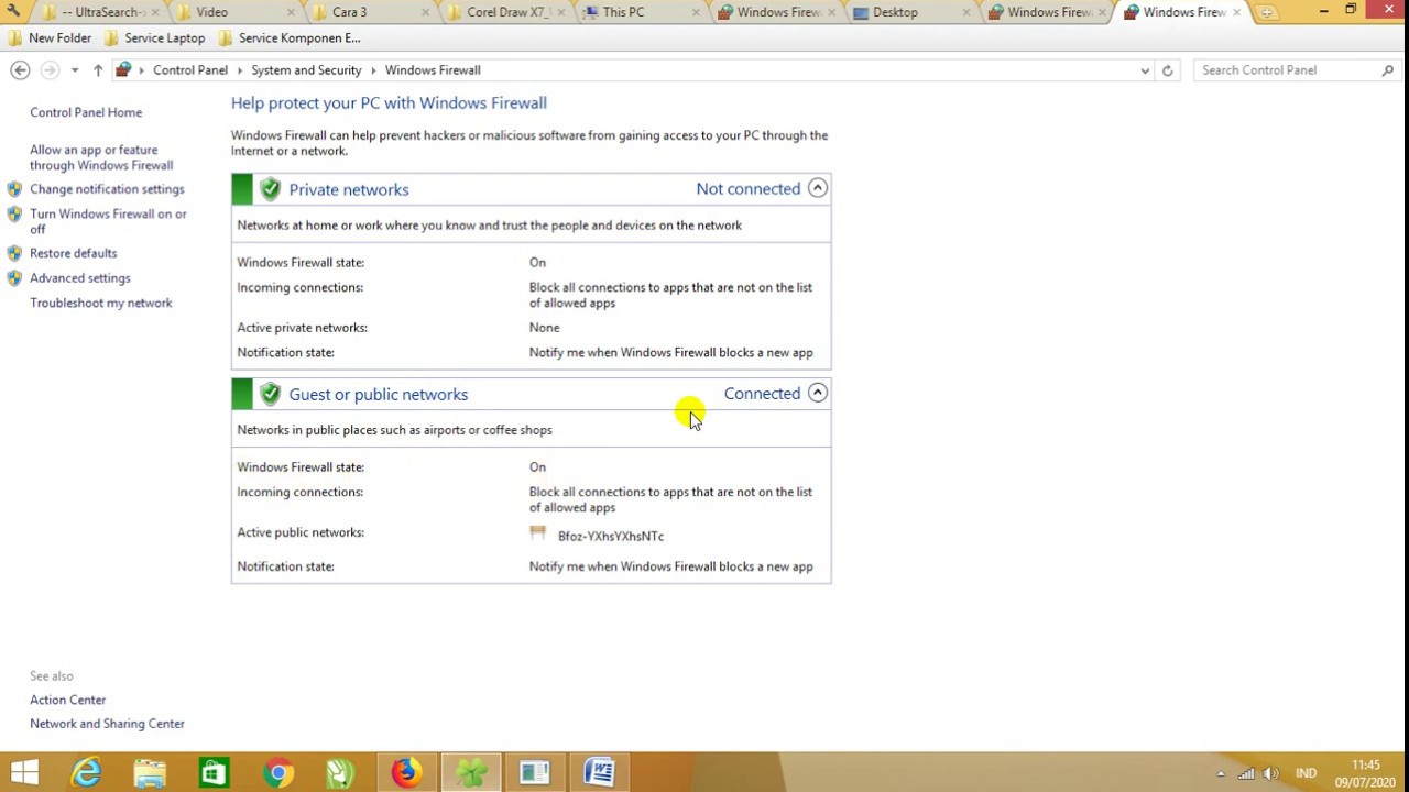 Tutorial Cara Cek Status Firewall Aktif apa Tidak - YouTube