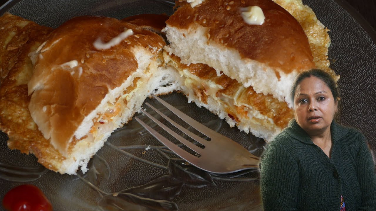 Bun Omelette Recipe, EGG, BREAD - YouTube