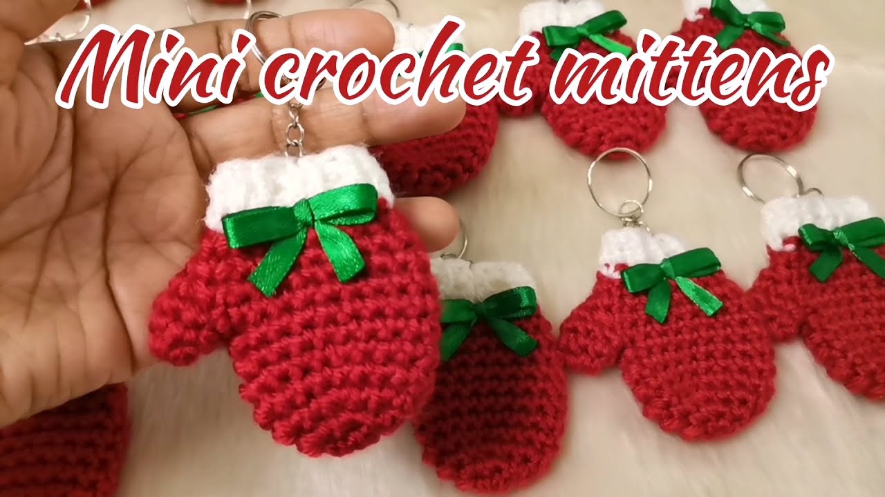 Title: Mini crochet mittens - YouTube
