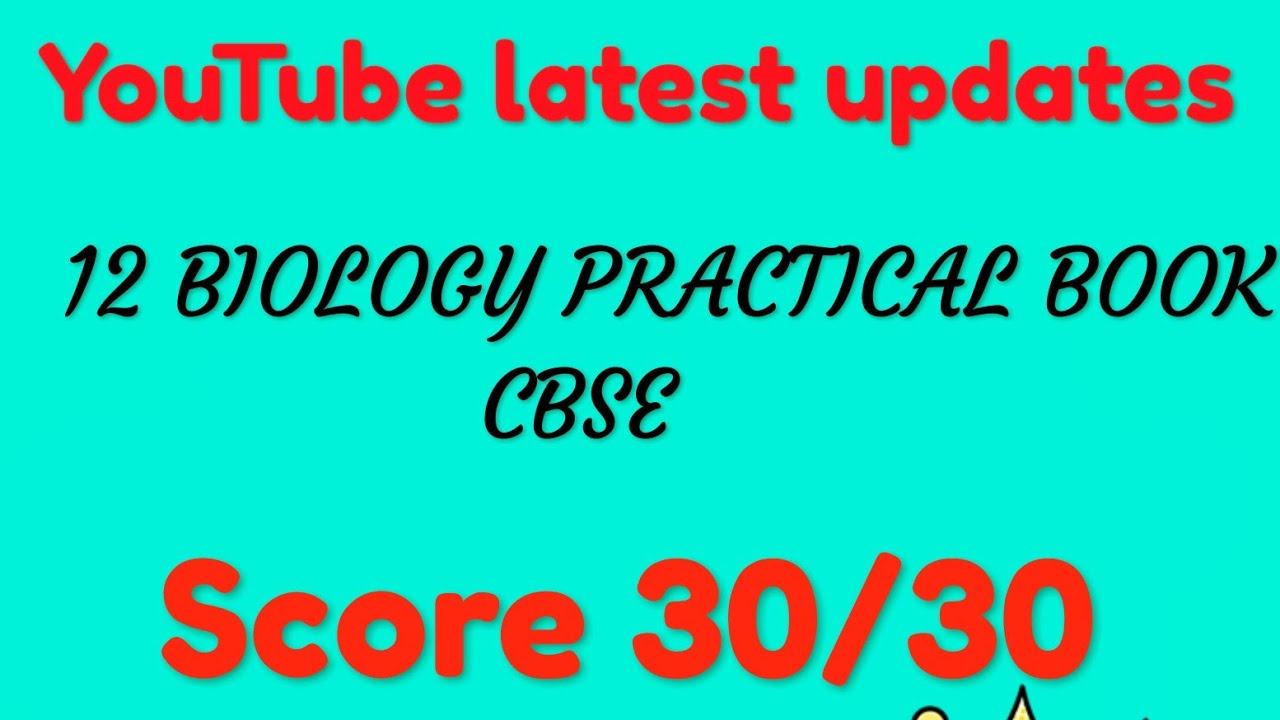Class 12th biology practical book #### CBSE 2020 - YouTube