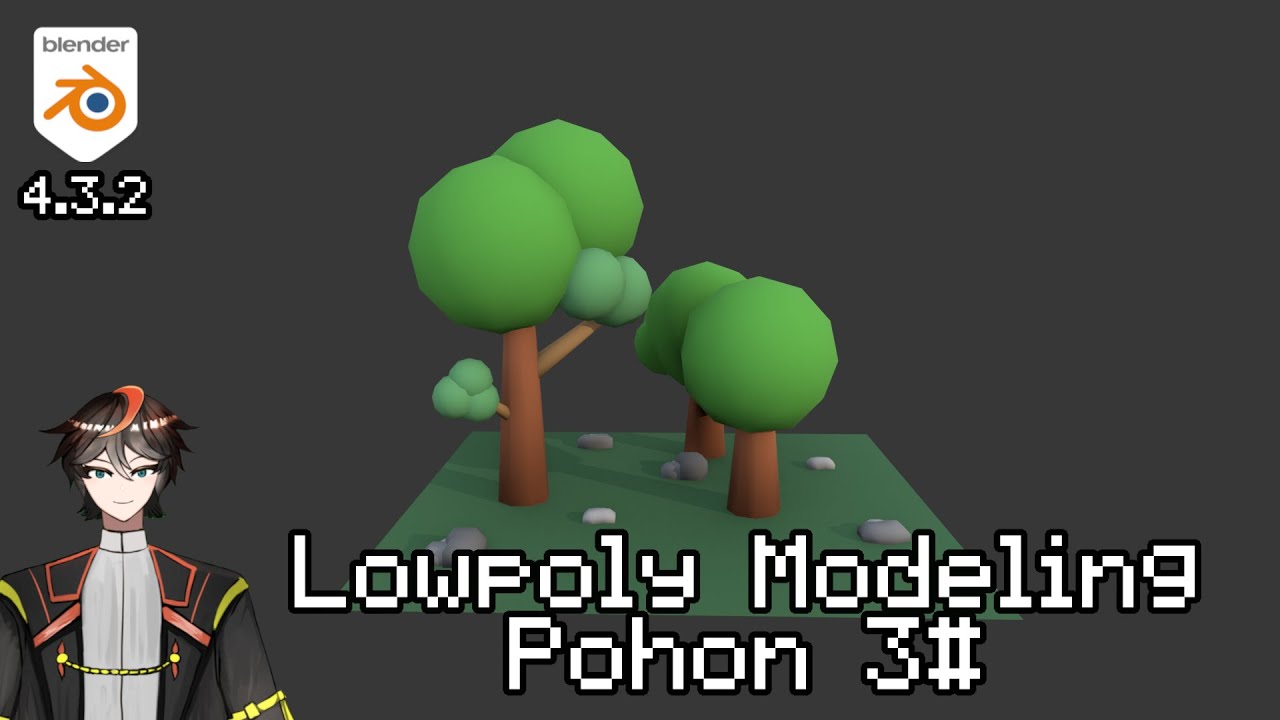 Game Dev 05 - 3D Basic Lowpoly Modeling Pohon - YouTube