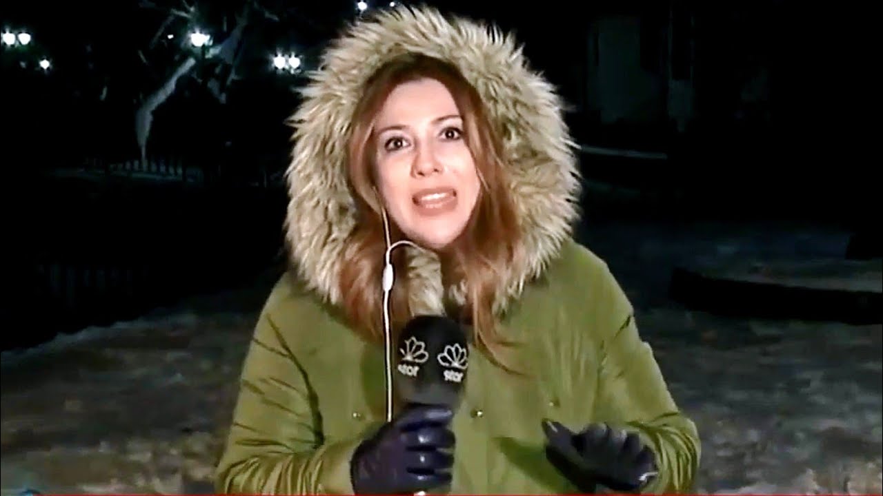 reporter wearing leather gloves - YouTube
