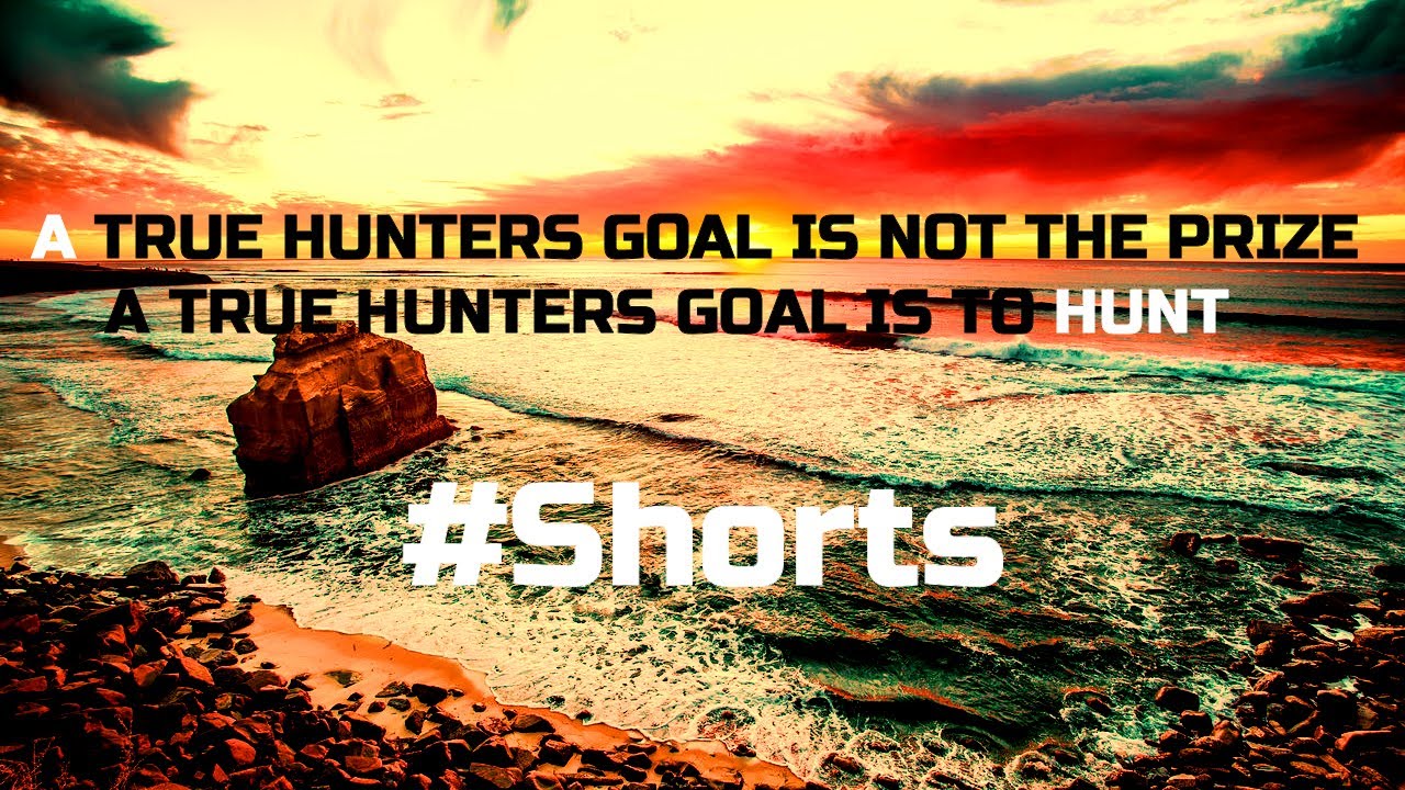 A TRUE HUNTERS GOAL IS NOT THE PRIZE |A TRUE HUNTERS GOAL IS TO HUNT ...