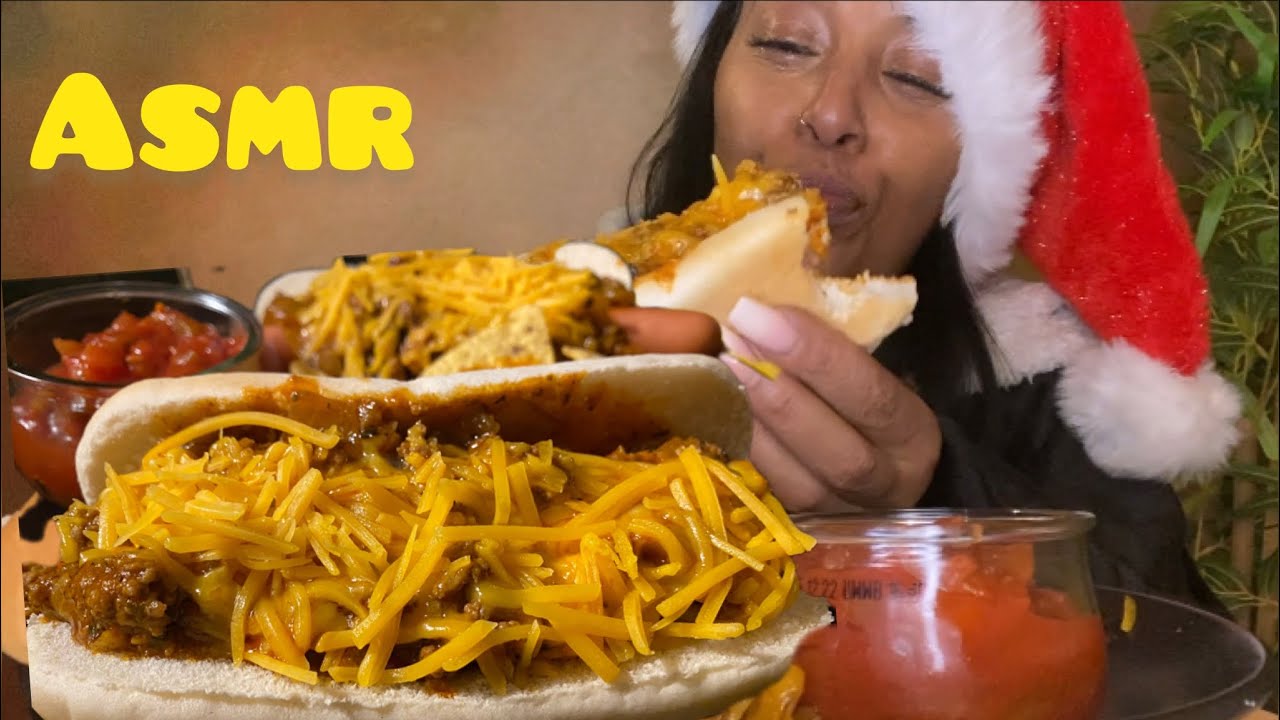 ASMR Chilli Cheese Hot Dogs | Nachos | Hot mess | ⚠️ Watch DOMINION on ...