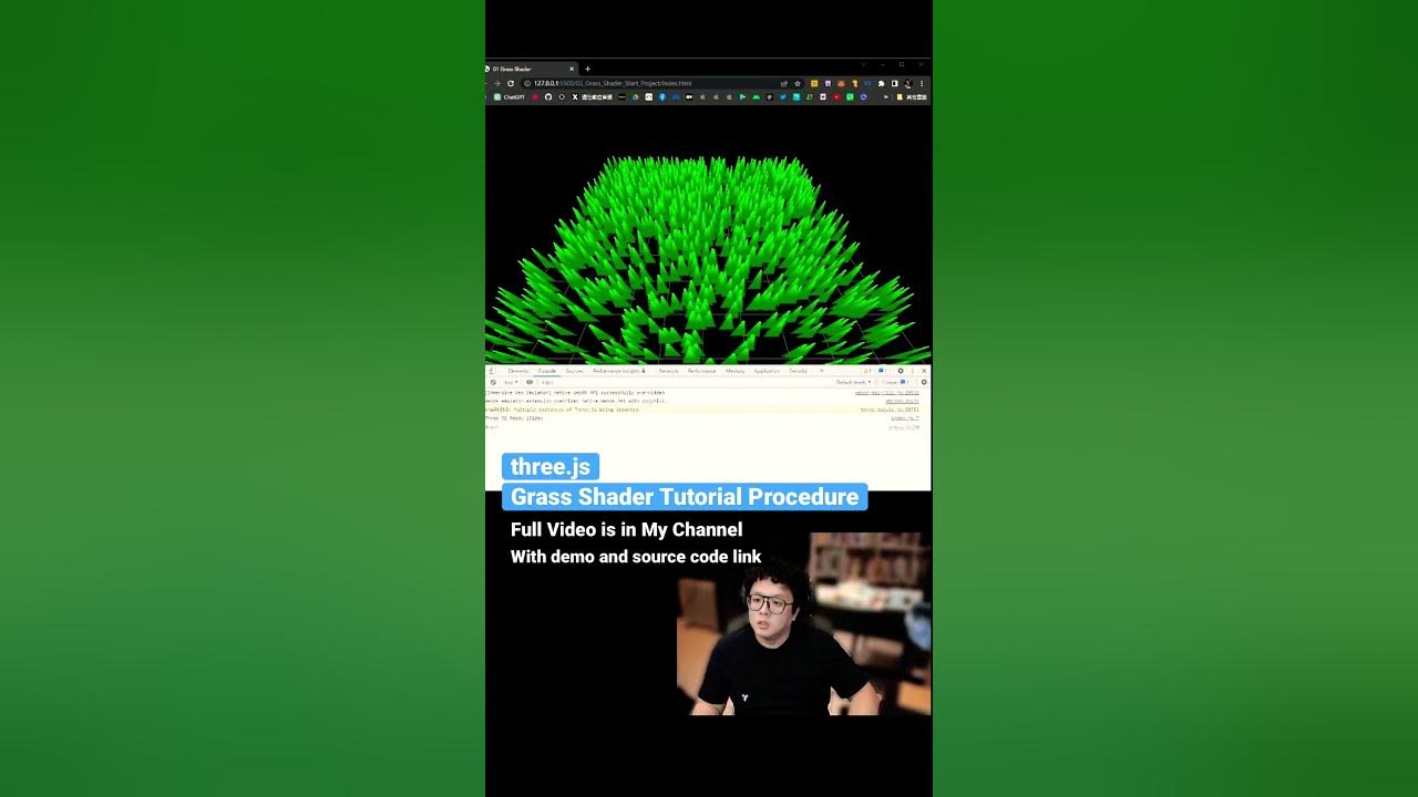 three.js Grass Shader Tutorial Short Cut, Full Video Tutorial is in my Channel. #shorts - YouTube