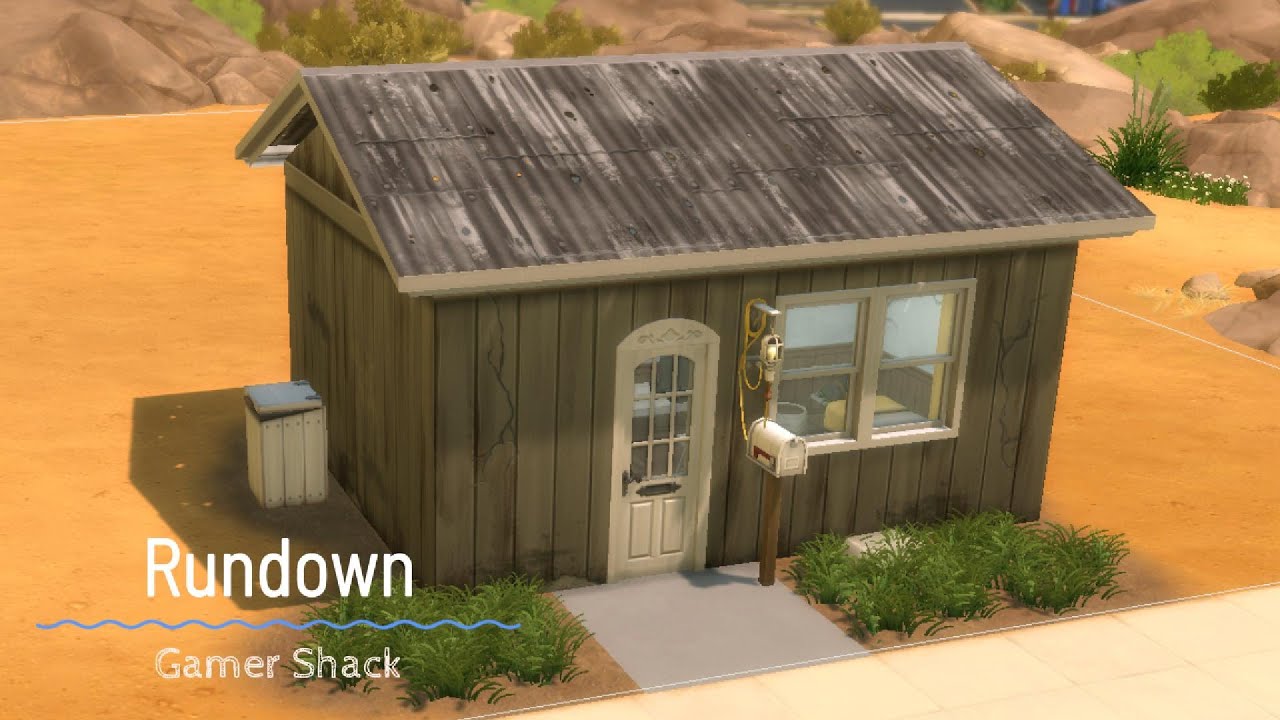 Rundown Gamer Shack - Sims 4 Speed Build (No CC) - YouTube