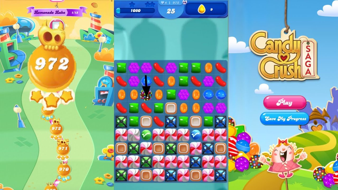 Candy crush saga level 972 । Super Hard level। No boosters। Candy crush ...