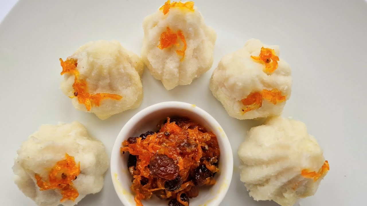 Delicious Carrot Modaks (with Rava and Coconut Outer Layer) - YouTube