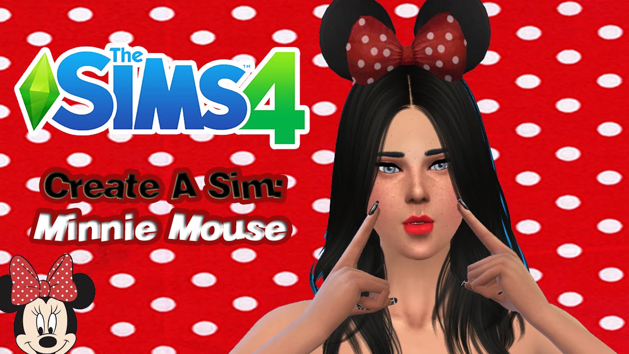 Sims 4/ Create a Sim: Minnie Mouse (Inspired) - YouTube