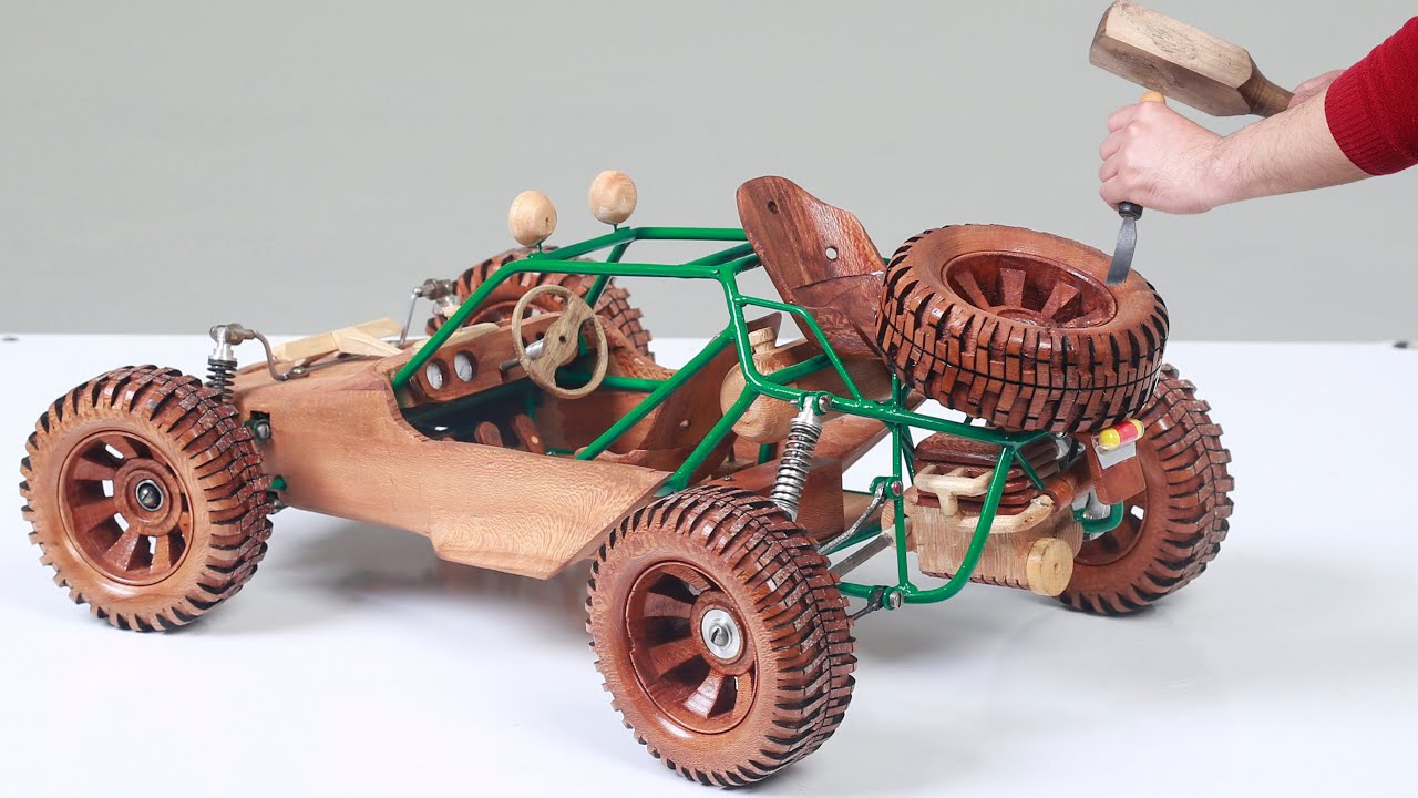 How to make PUBG Buggy out of wood - ASMR Woodworking, DIY Car Model ...