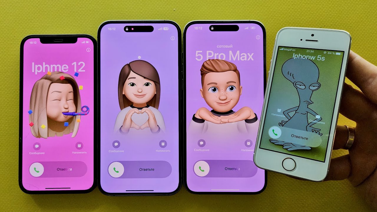 iPhone incoming Call 5S,iPhone 12 vs IPhone 14pro MAX, iPhone 15pro MAX ...