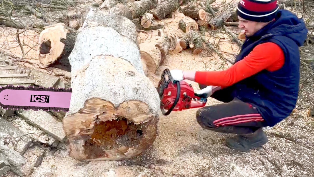 Fastest Big Chainsaw Cutting Tree Machines Skills, Incredible Homemade ...