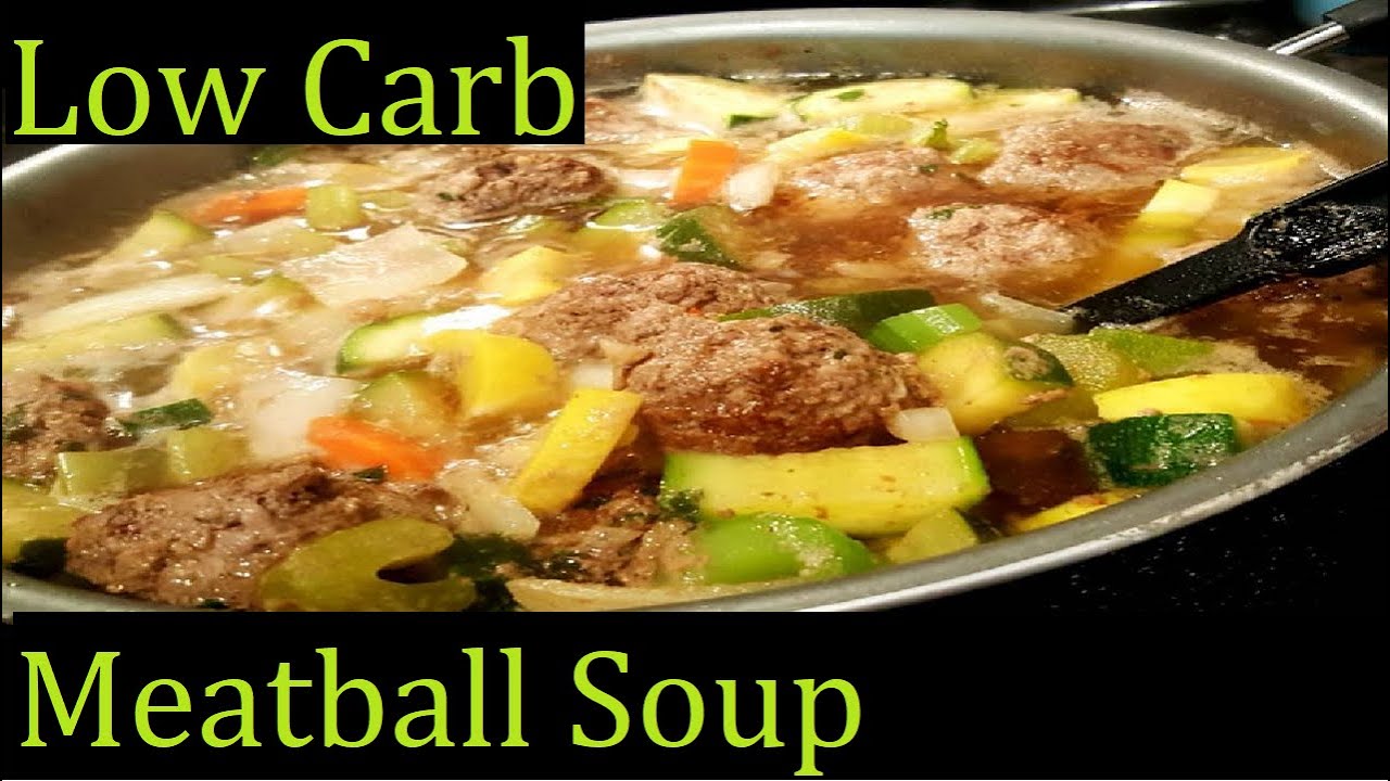Low Carb Meatball Soup Keto Youtube