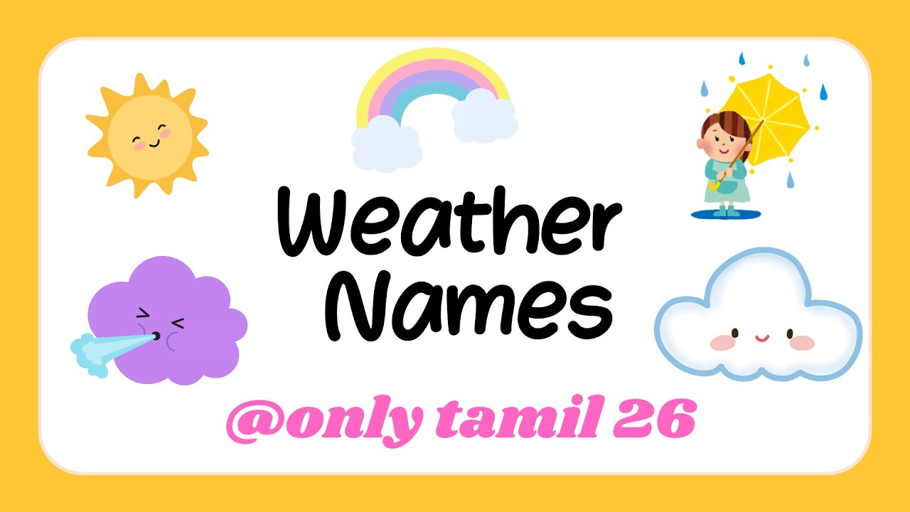 Weather Names|Weather Names In English|Weather Names Video|@onlytamil26 ...