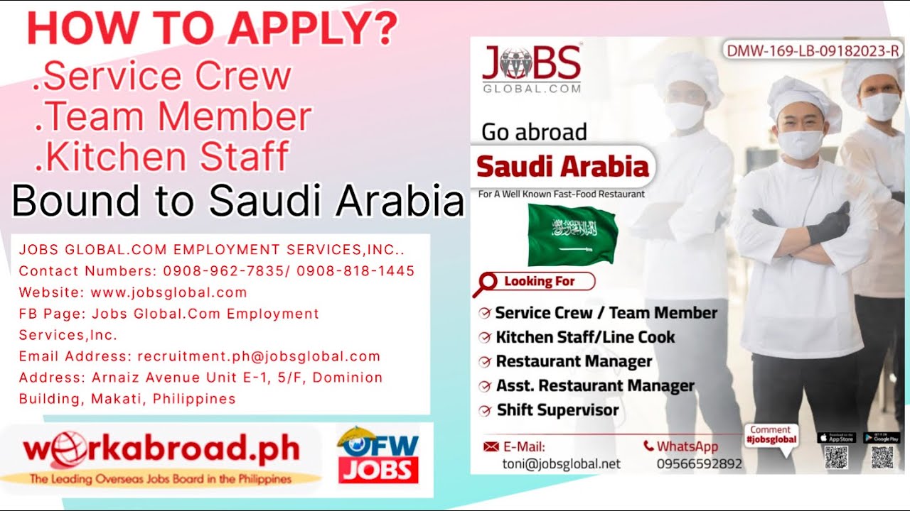 Service Crew/ Team Member/ Kitchen Staff: (Work Abroad.Ph VLOG ...