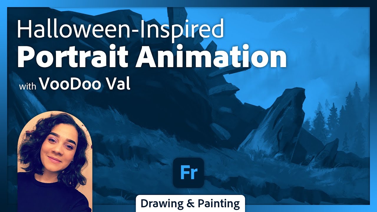 Drawing and Animating a Spooky Witch Portrait with VooDoo Val - YouTube