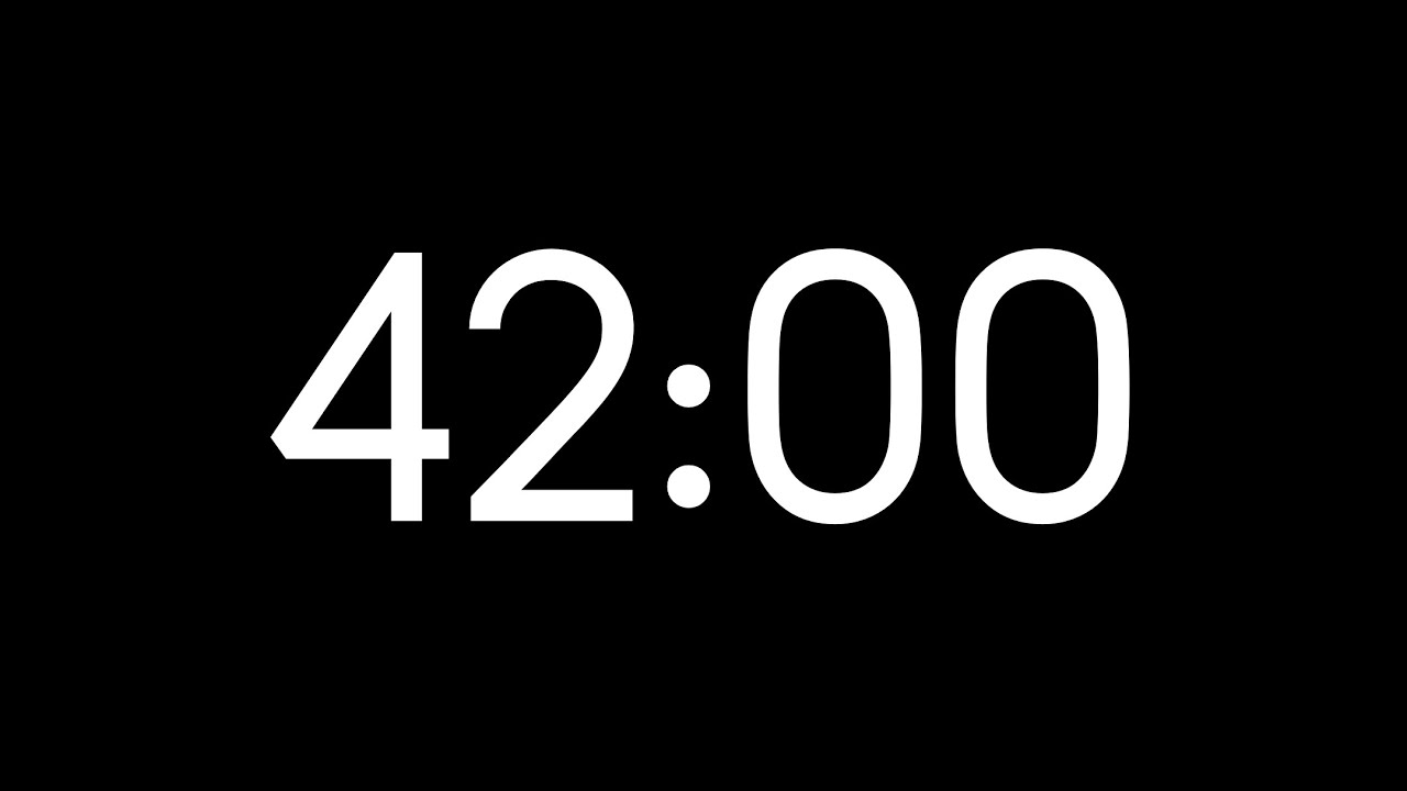 42 Minute Countdown Timer | 42분 카운트다운 타이머 | 42分钟倒计时计时器 | 42分カウントダウンタイマー ...