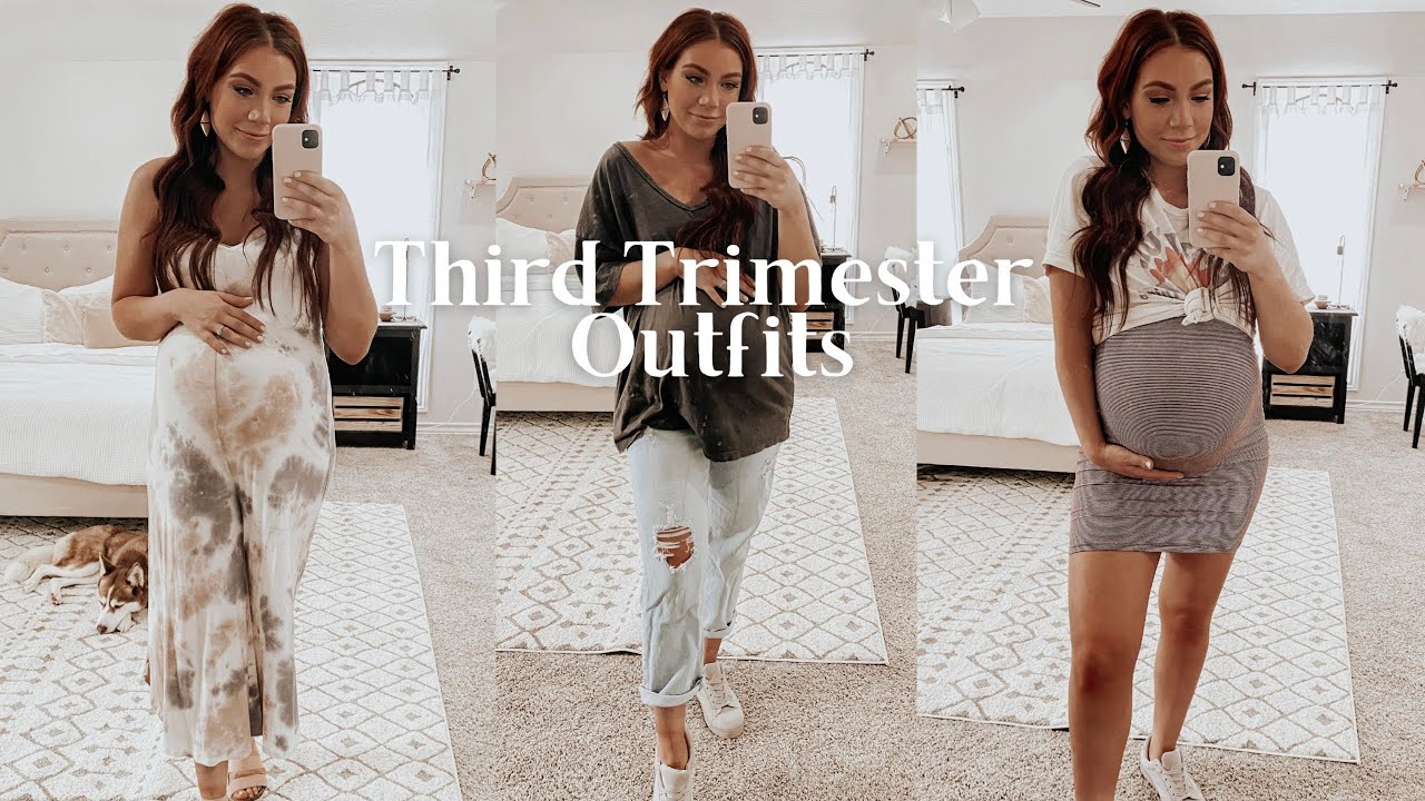 What's In My THIRD TRIMESTER Wardrobe! STYLING THE BUMP - YouTube